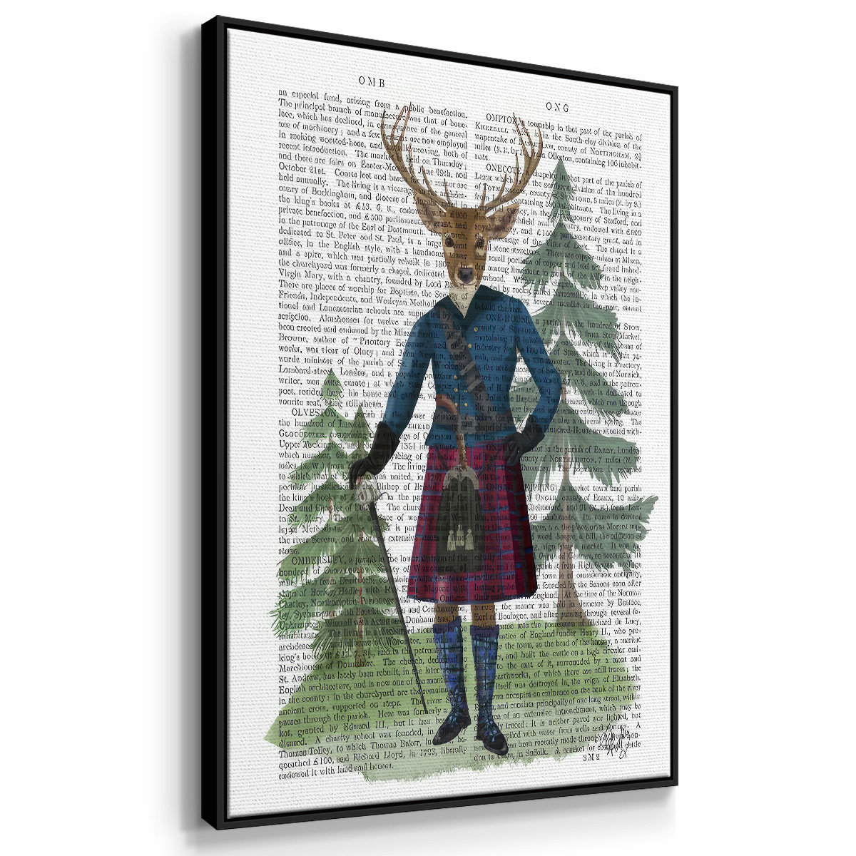 Millwood Pines Scottish Deer Laird Tam OShunter, Full, Book Print ...