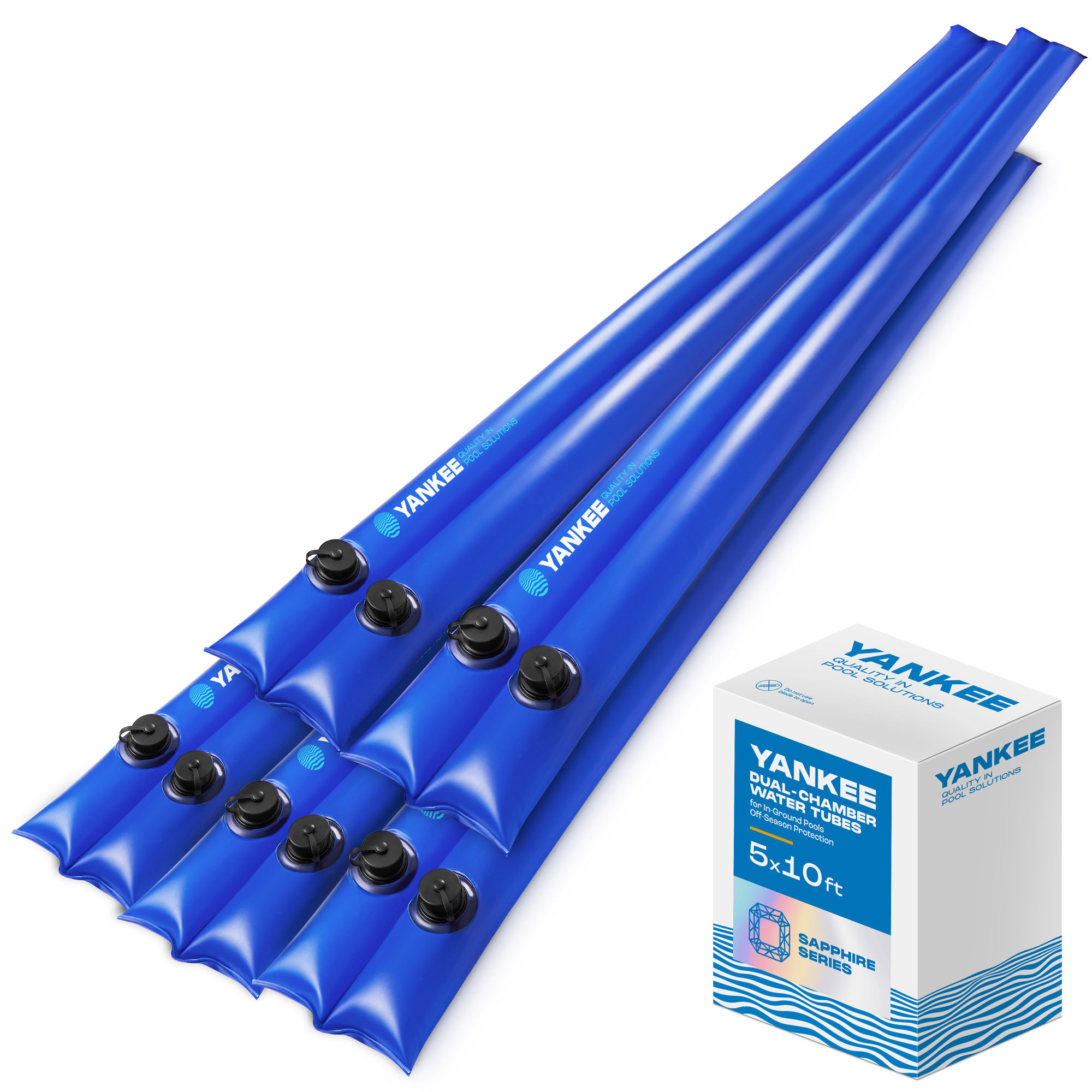 Yankee Pool Pillow Dual Chamber Pool Water Tubes For Pool Cover (5 Pack ...