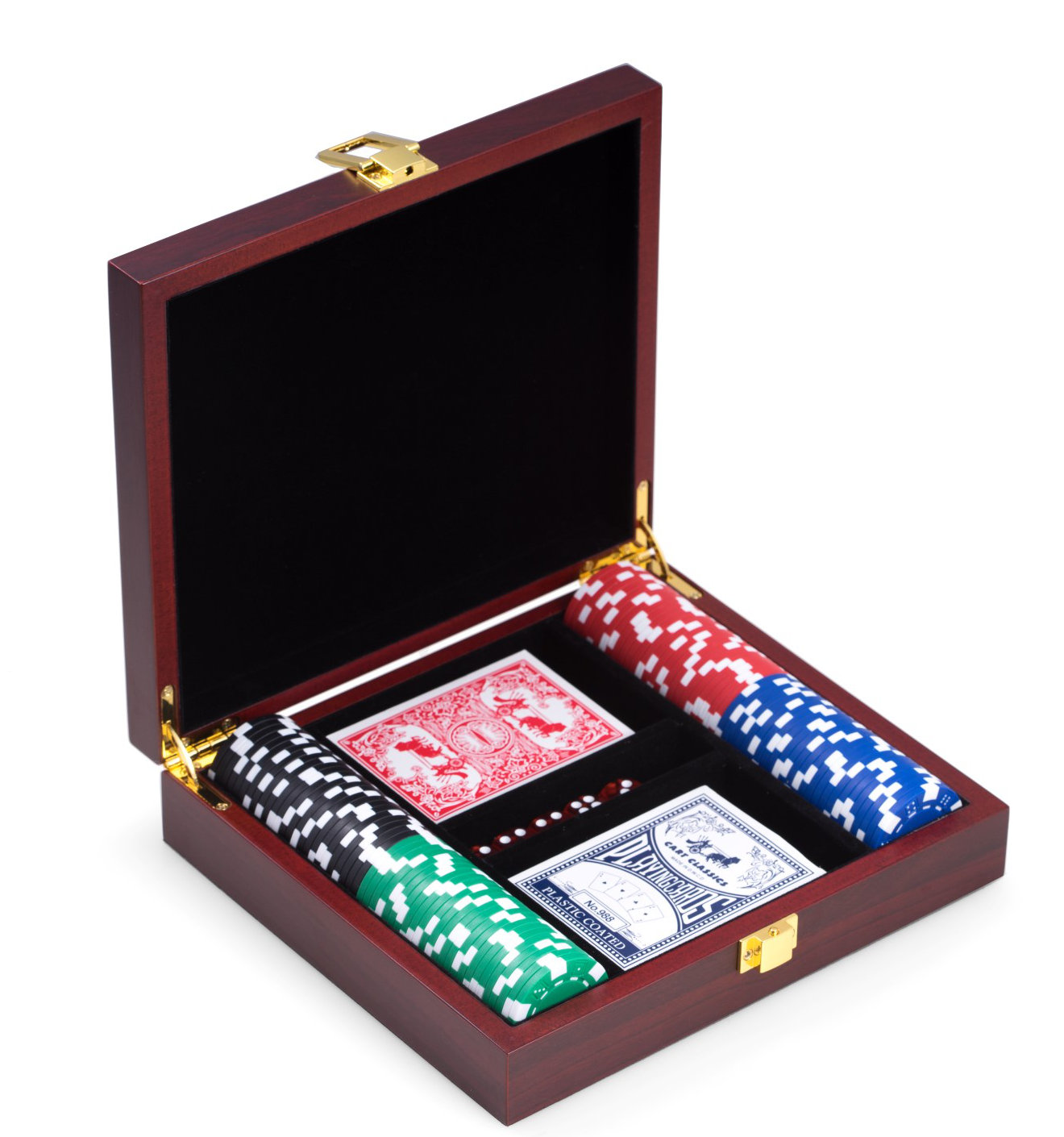 Trinx Poker Set in Wood Box | Wayfair