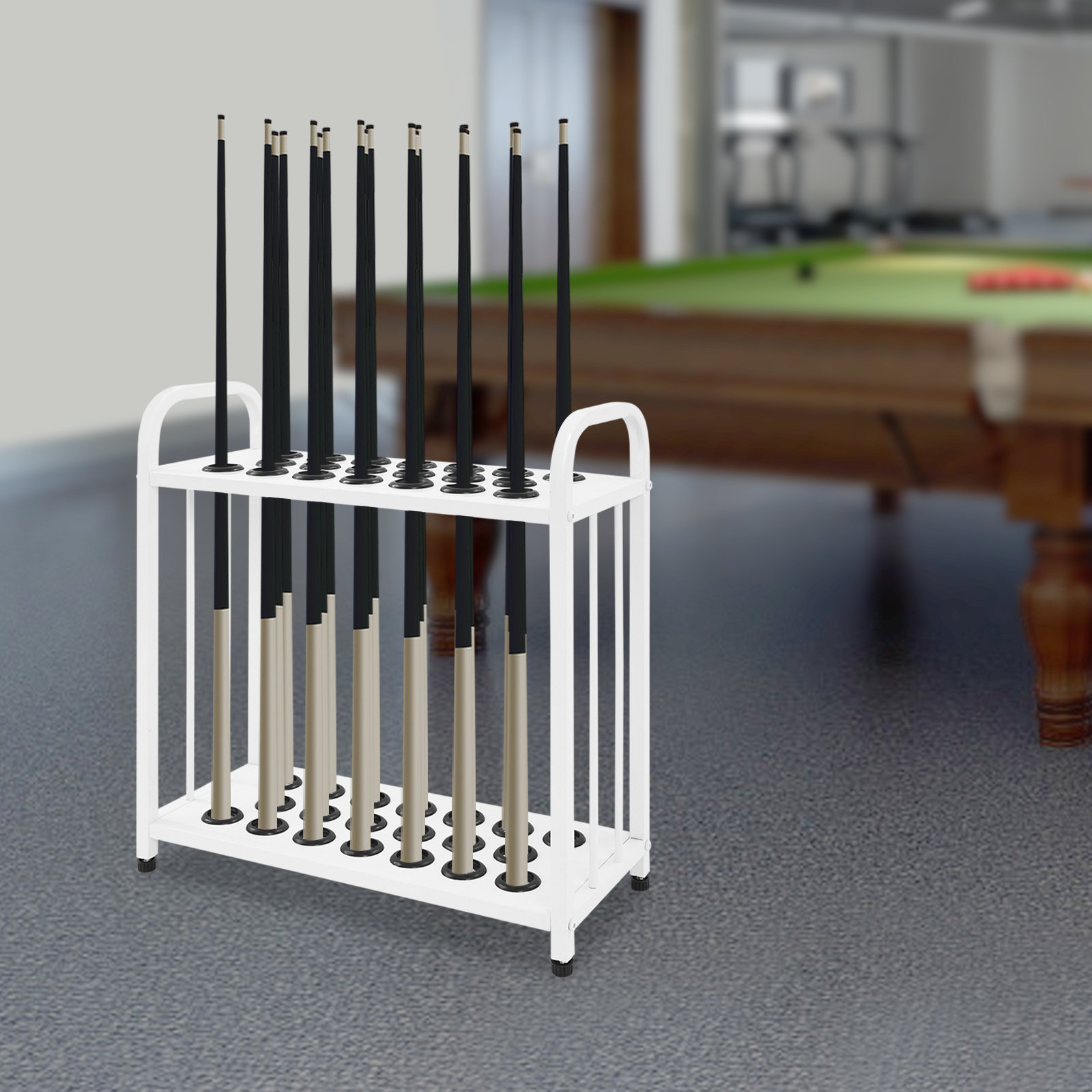 DALELEE 20-Hole Metal Pool Cue Rack - Wayfair Canada