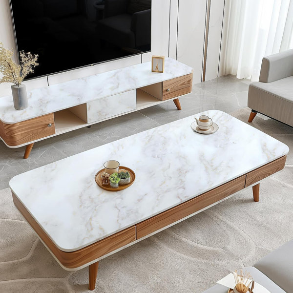 Ivy Bronx Marble Contact Paper Peel And Stick Wallpaper Self-Adhesive ...