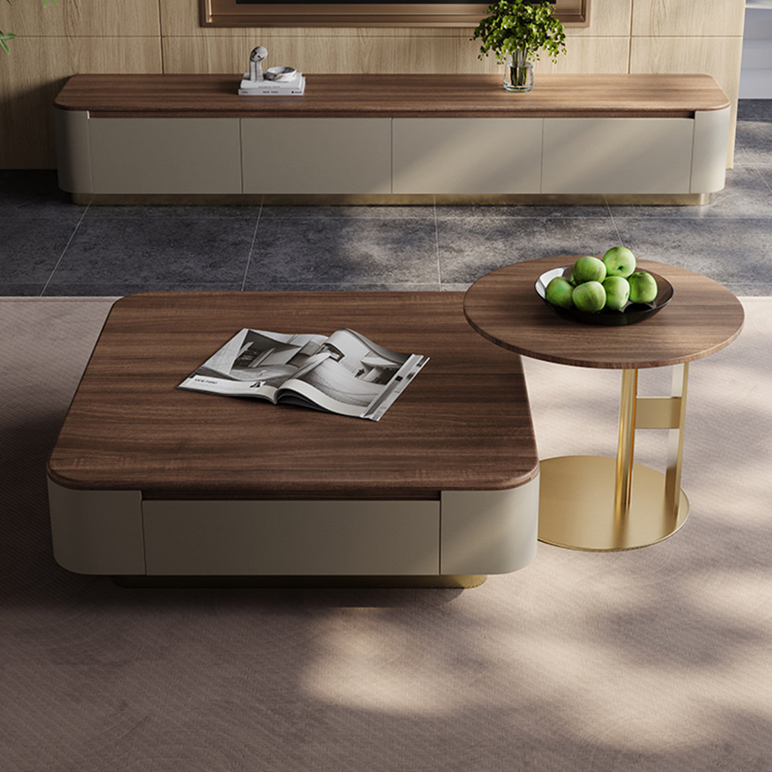Trentastic Trails Light luxury square solid wood coffee table | Wayfair