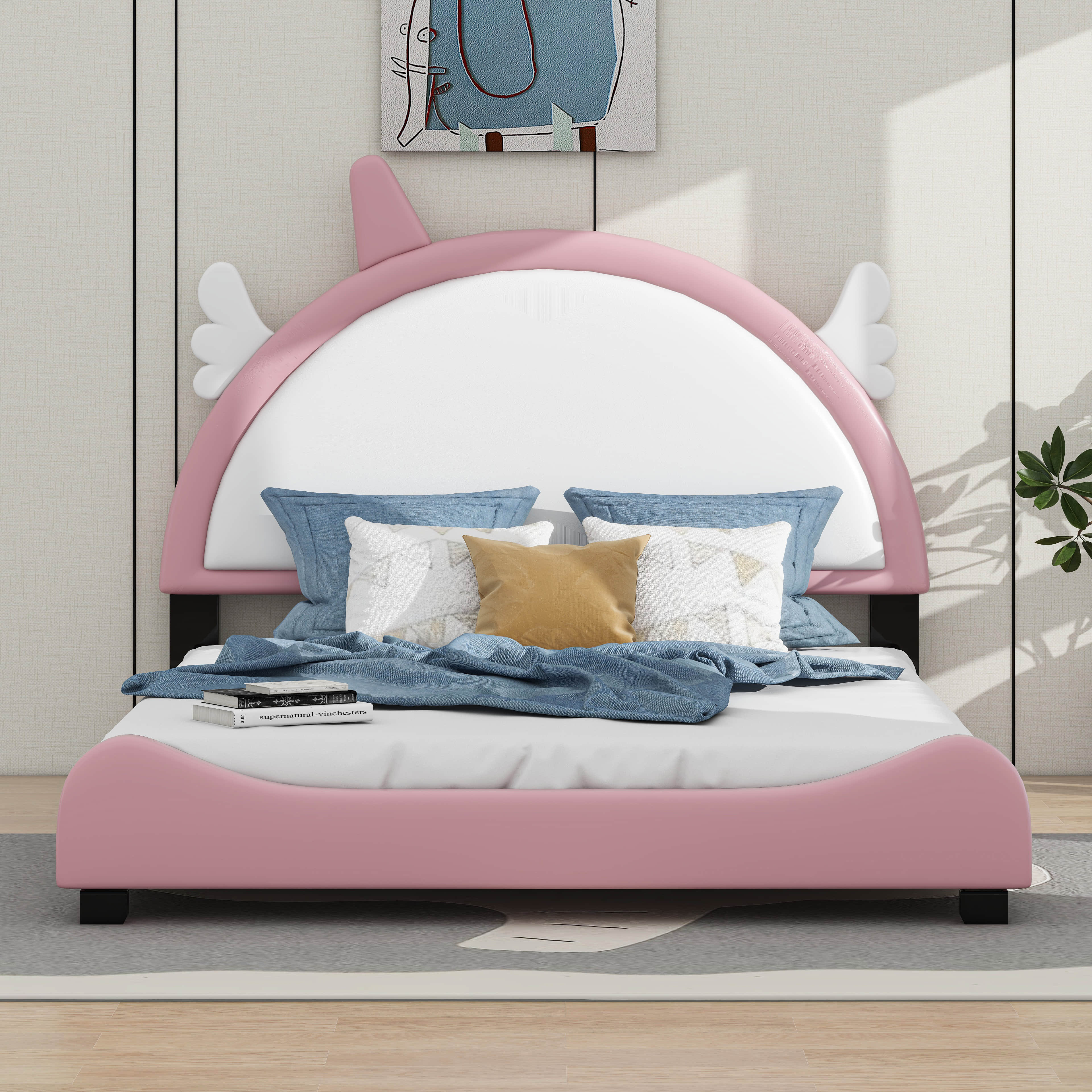 Zoomie Kids Modern Style Cute Platform Bed Frame | Wayfair