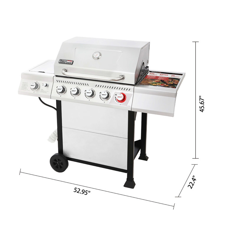 Royal Gourmet 5 - Burner Liquid Propane Gas Grill with Side Burner and ...