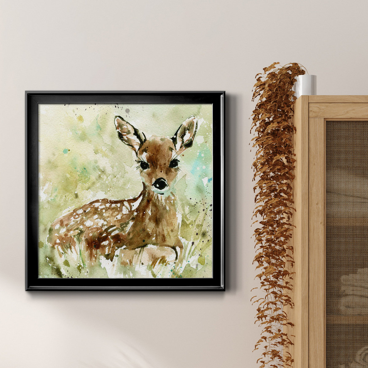 Millwood Pines Fawn in Spring - Picture Frame Painting on Canvas | Wayfair