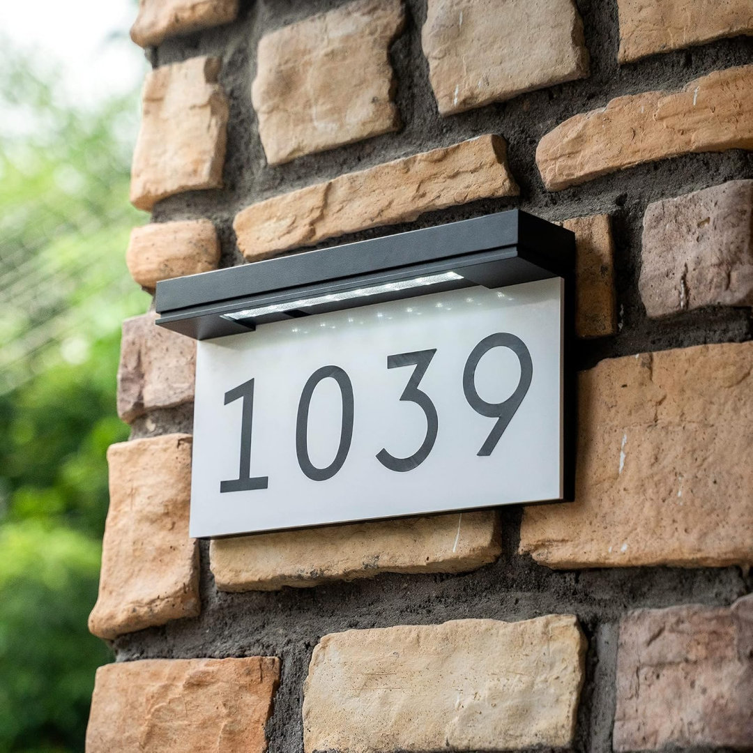 COBEKY House Numbers Address Plaques For Houses Solar Powered | Wayfair