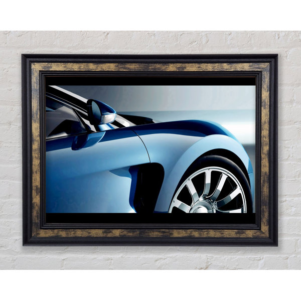 Ebern Designs Bugatti Veyron Side Profile Blue - Single Picture Frame ...
