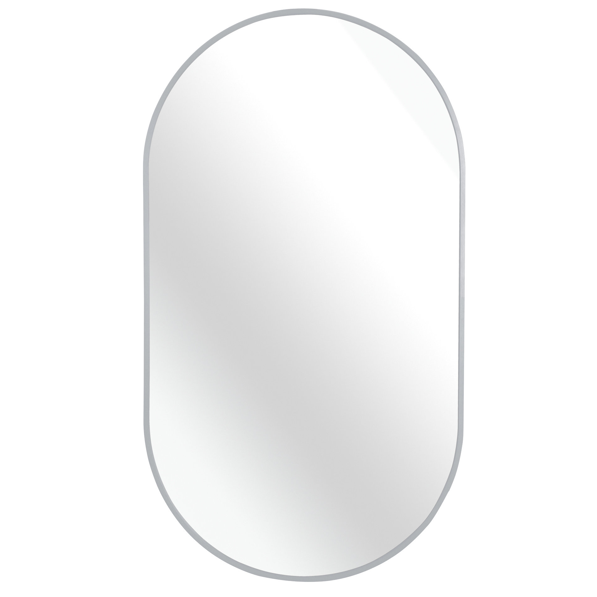 Ivy Bronx 28X20 Inches Silver Oval Mirror, Made Of Aluminum Alloy And ...