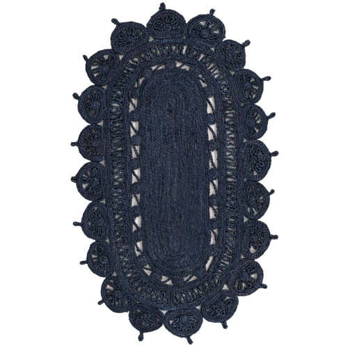 Langley Street Arne Jute/Sisal Navy Rug & Reviews | Wayfair