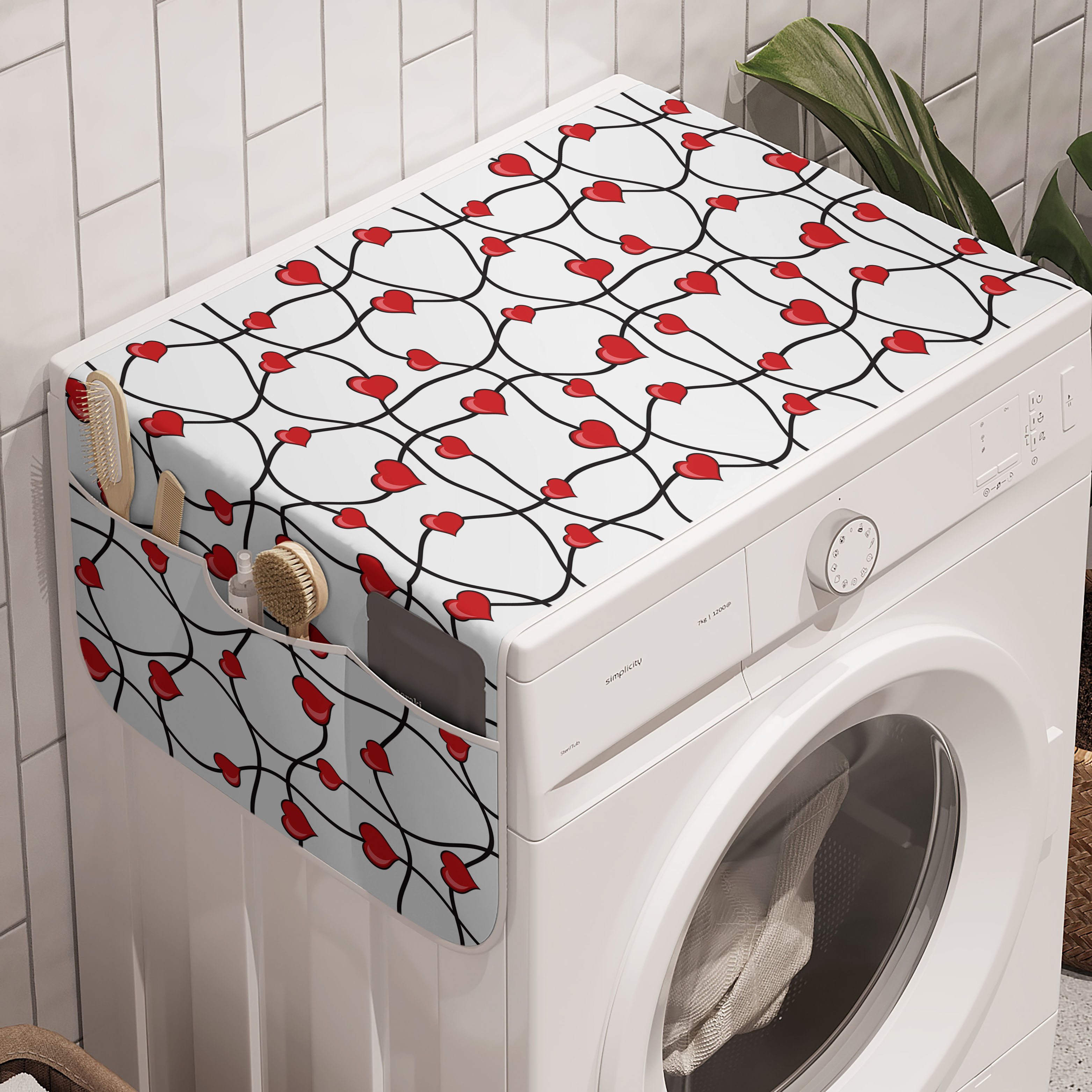 East Urban Home Valentines Washing Machine Organizer Pack Of 2 47" X 18 ...