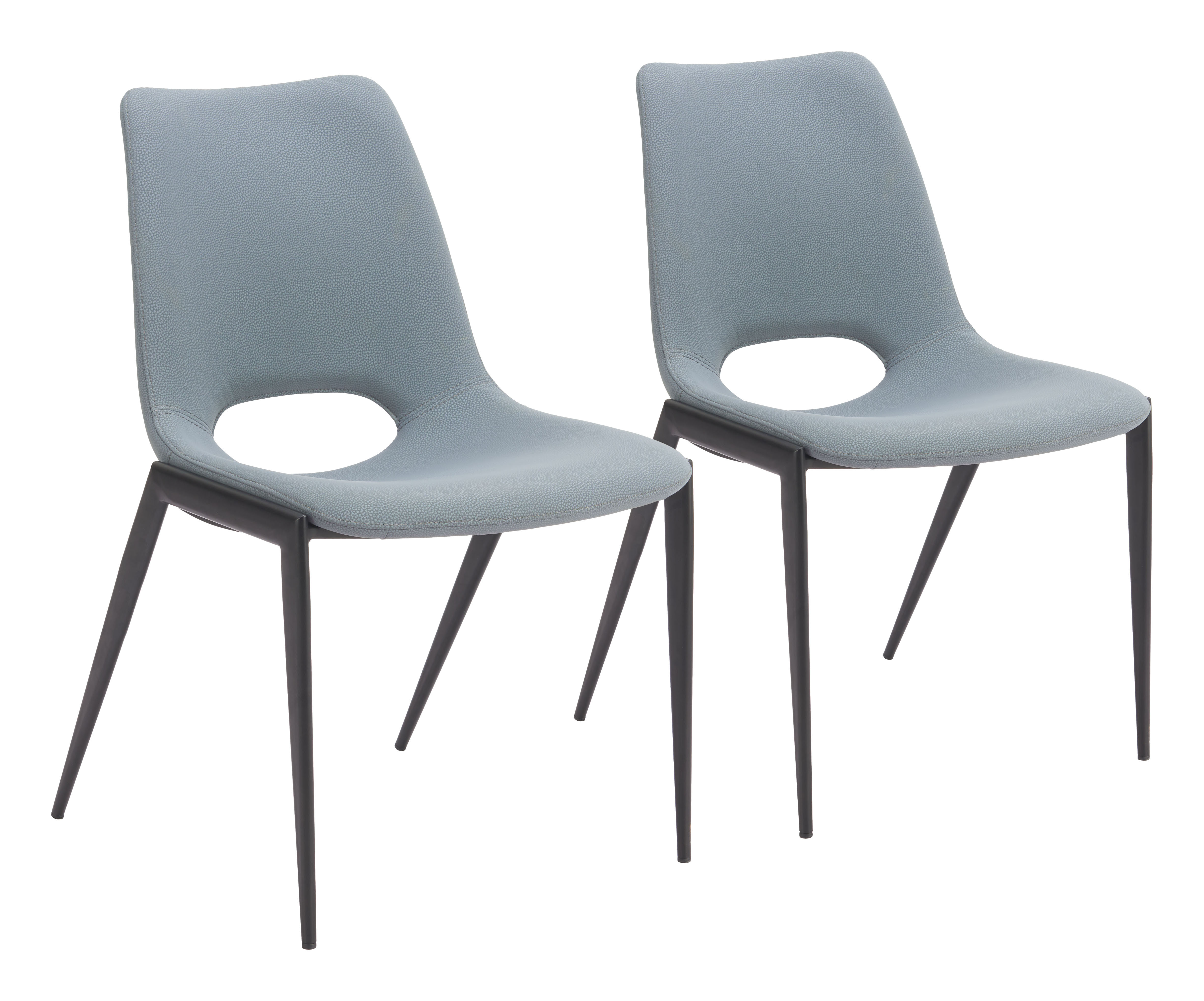 Orren Ellis Armless Dining Chair Set Of 2 Modern Upholstered Kitchen ...