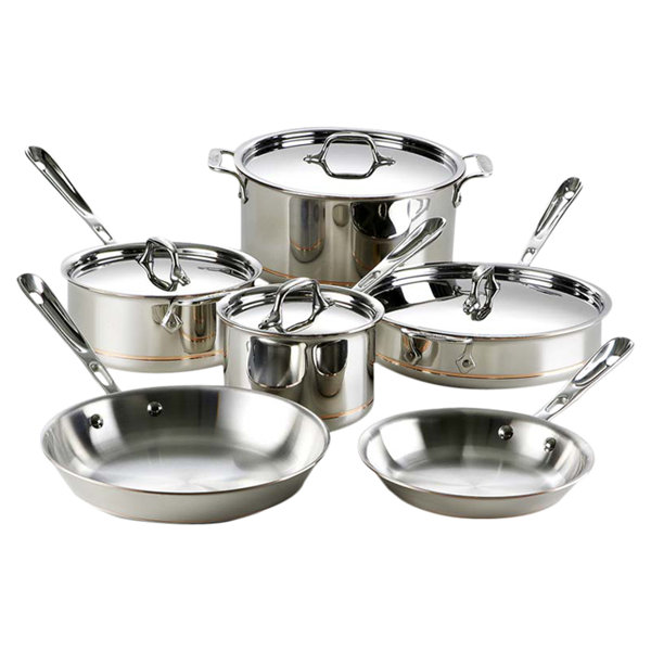 All-Clad Copper Core 10 Piece Cookware Set & Reviews | Wayfair