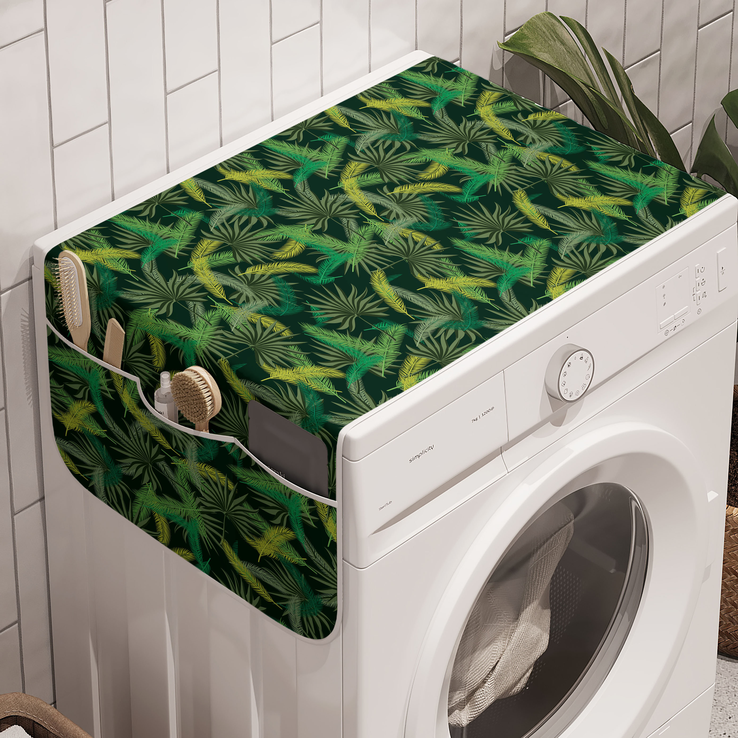 East Urban Home Jungle Washing Machine Organizer Pack of 2 47" x 18.5 ...