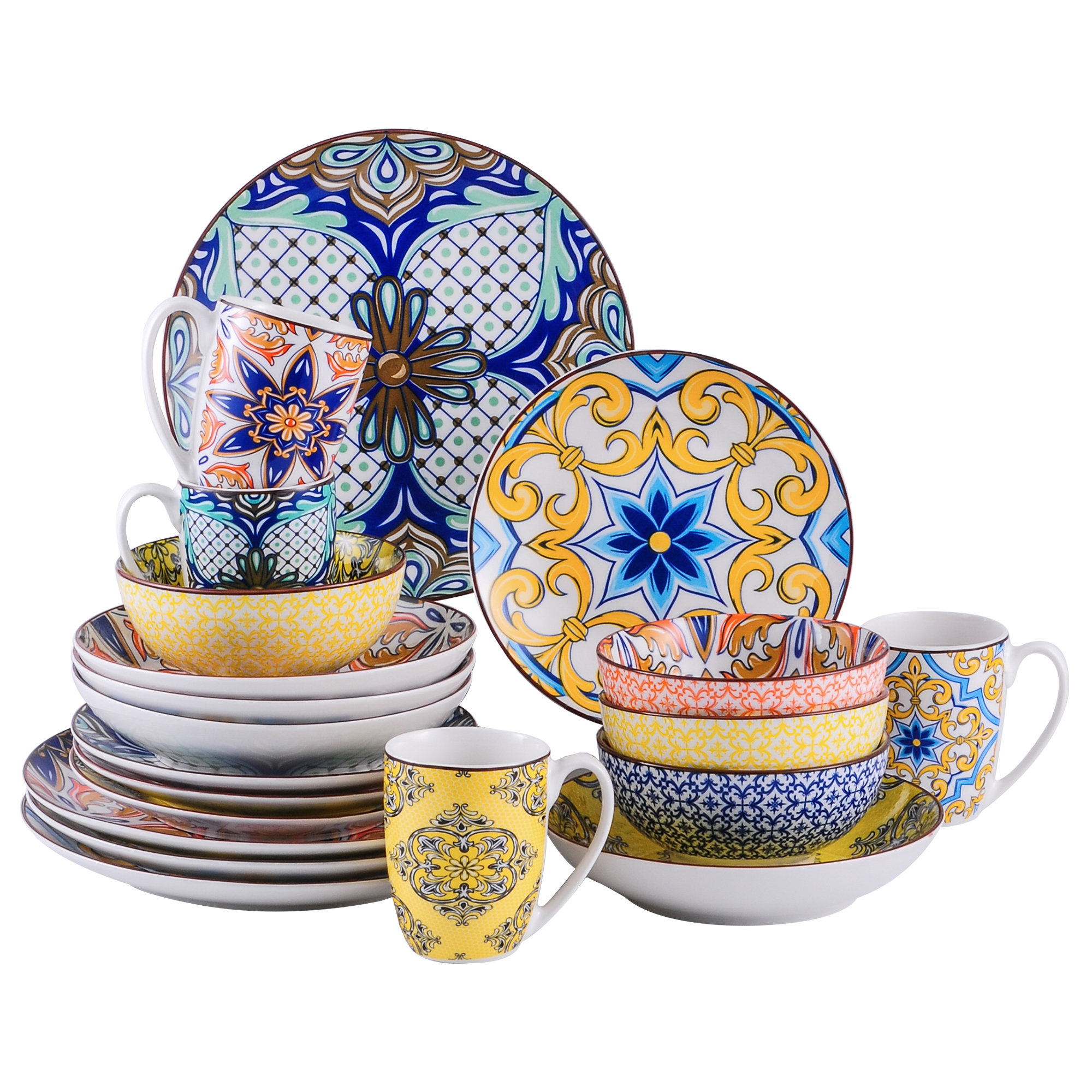Dakota Fields Yarrington 20 Piece Dinnerware Set, Service for 4 ...
