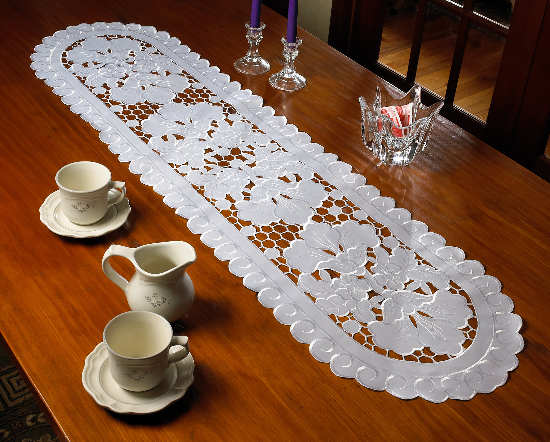 Ophelia & Co. Molden Embroidered Cutwork Lace Table Runner & Reviews ...