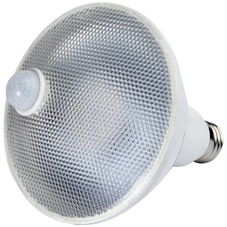 Satco 14 Watt (100 Watt Equivalent) PAR38 LED Motion Sensor Light Bulb ...