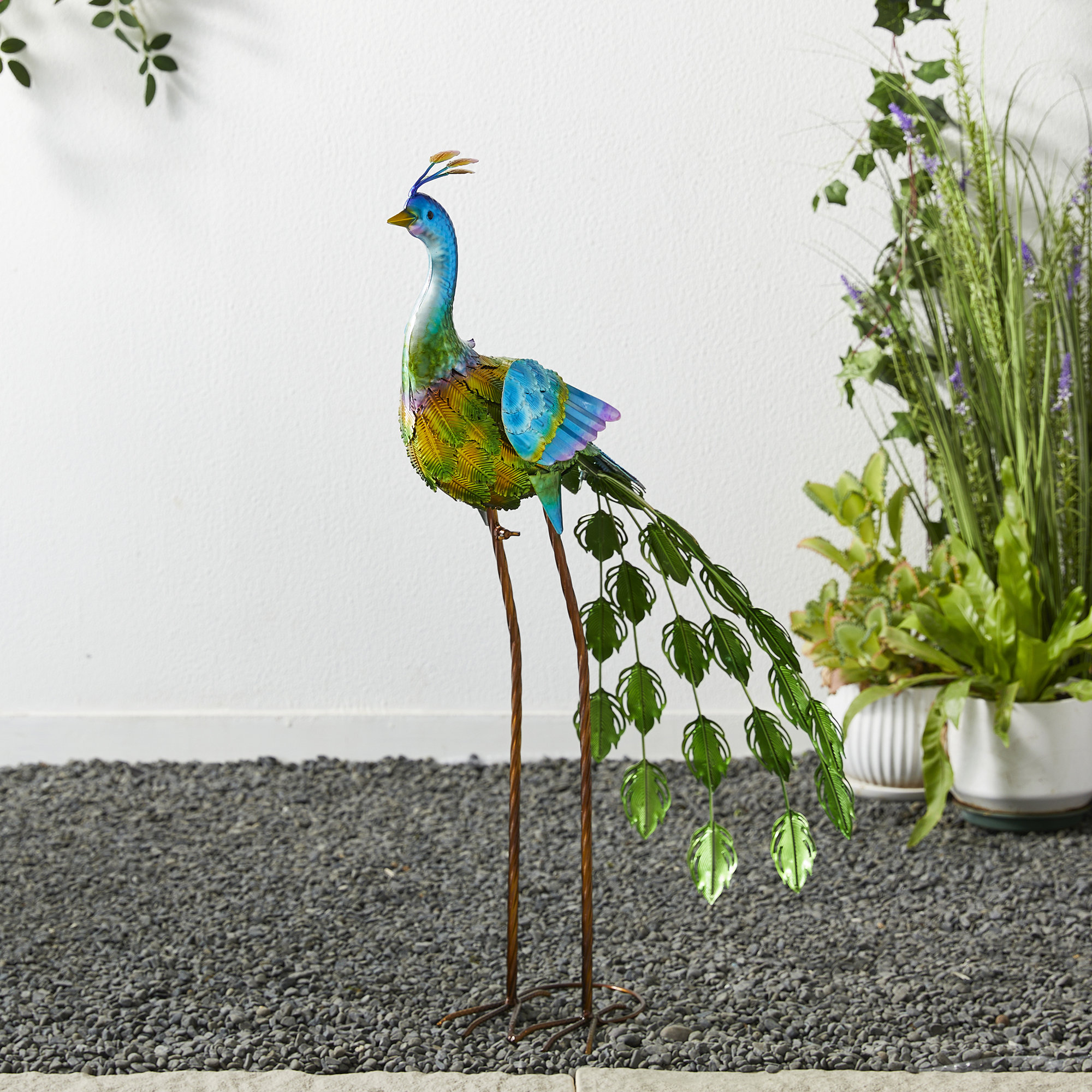 Bungalow Rose Statue de paon Caballero - Wayfair Canada