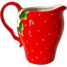 Gracie Oaks Hand Painted Strawberry Ceramic Pitchers With Handle In Red ...