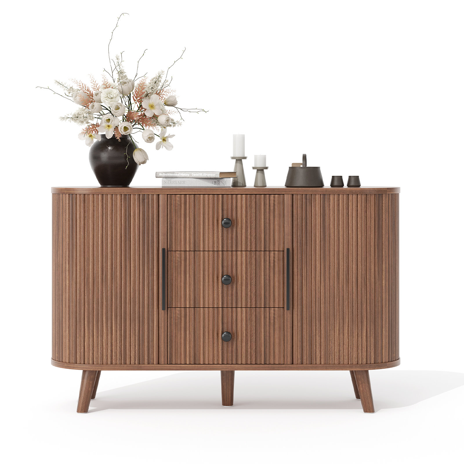 George Oliver 47'' Modern Sideboard Buffet Cabinet With Drawers ...