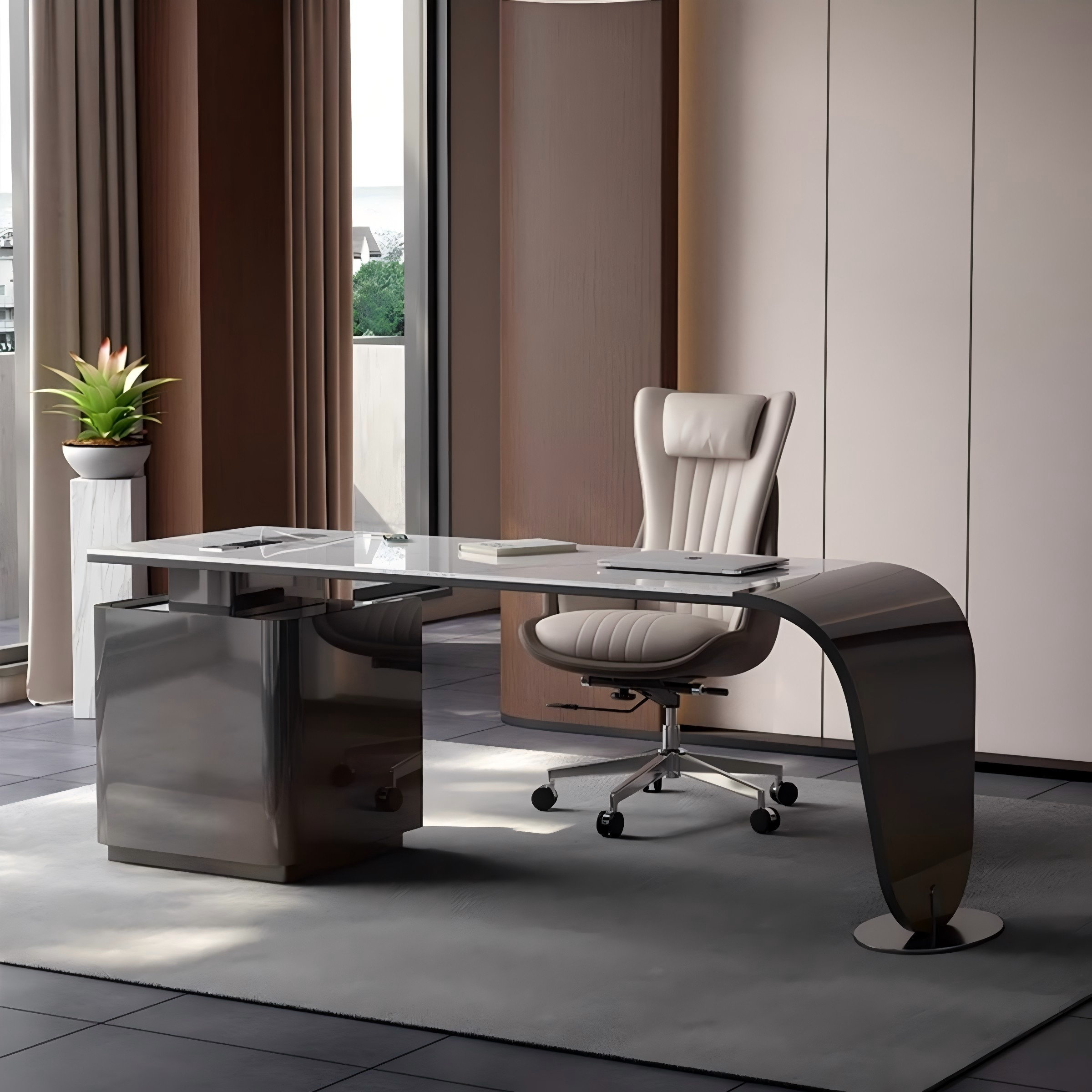 Tha Dream Team Modern Minimalist High-End Sintered Stone desktop Office ...