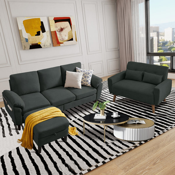 3 Piece Living Room Sets You'll Love | Wayfair