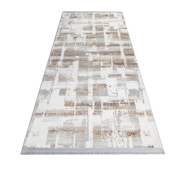 Williston Forge Bethly Grey Abstract Machine Made Area Rug | Wayfair.co.uk