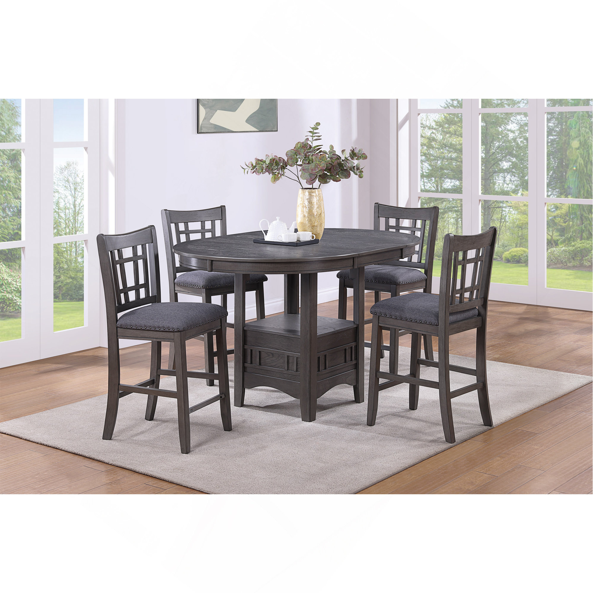 Lark Manor™ Contemporary Dining Room Counter Height 5Pc Dining Set ...