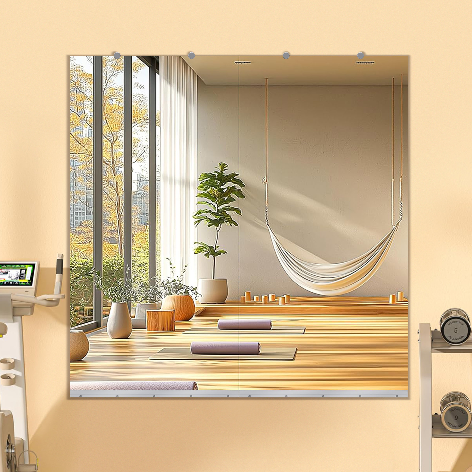 Ebern Designs 4 Mm Frameless Gym Mirror, Full-Length Mirror, High ...