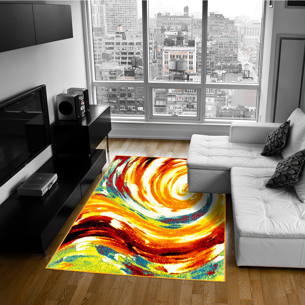 AllStar Rugs Orange/Green Rug | Wayfair