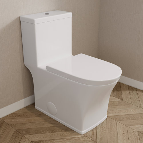 DeerValley One Piece Toilet For Bathroom, Dual Flush Modern Toilet, 12 ...