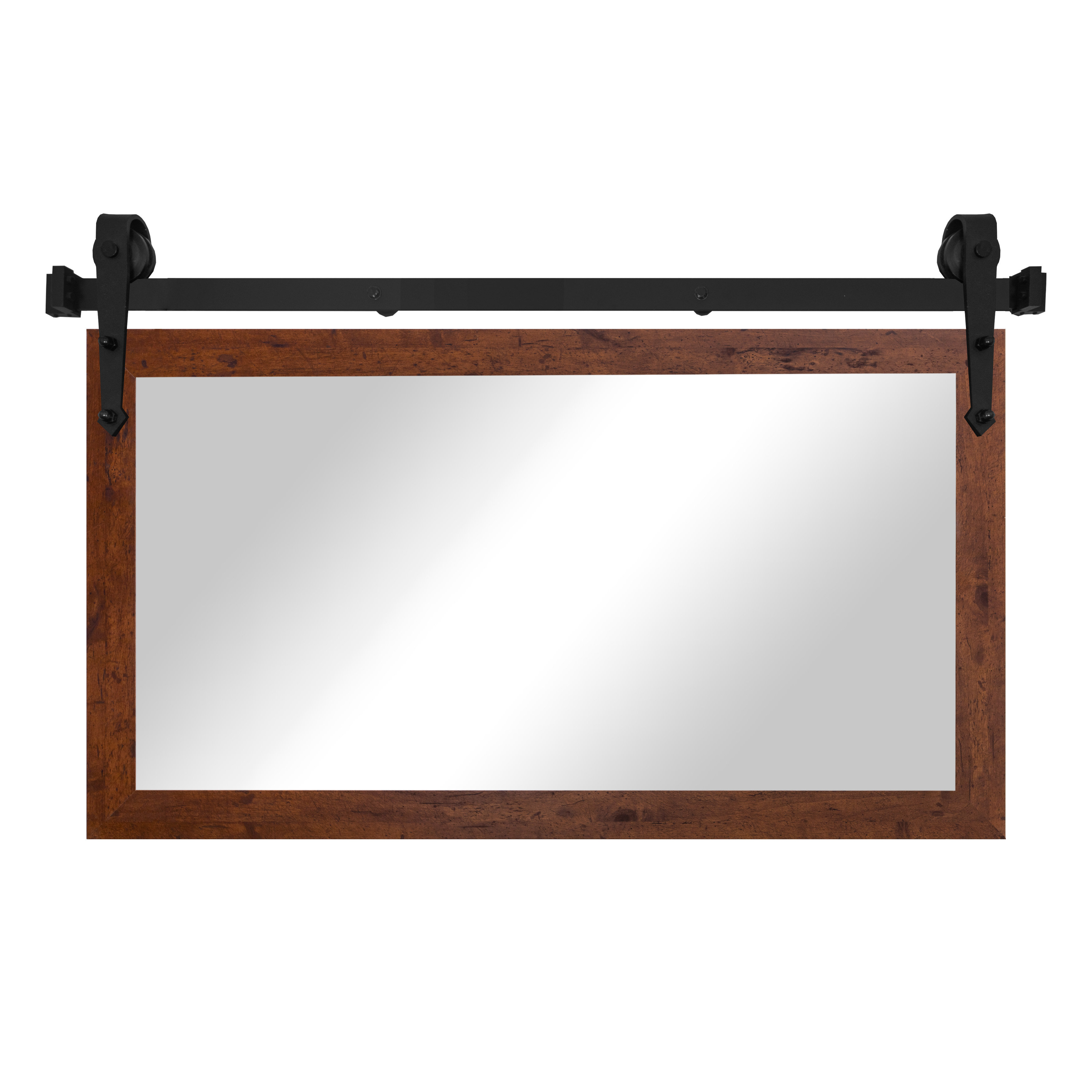 Modern Rustic Conner Rea Rectangle Manufactured Wood Mirror | Wayfair