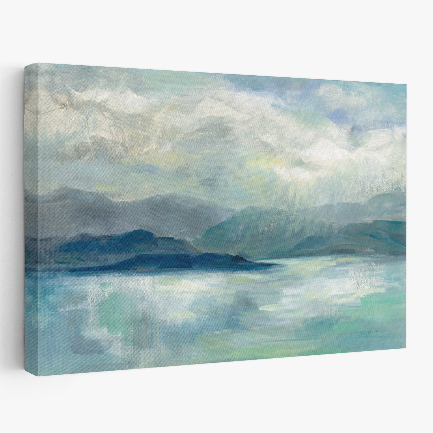 Latitude Run® Early Sunrise - Abstract Blue Clouds Gray | Wayfair