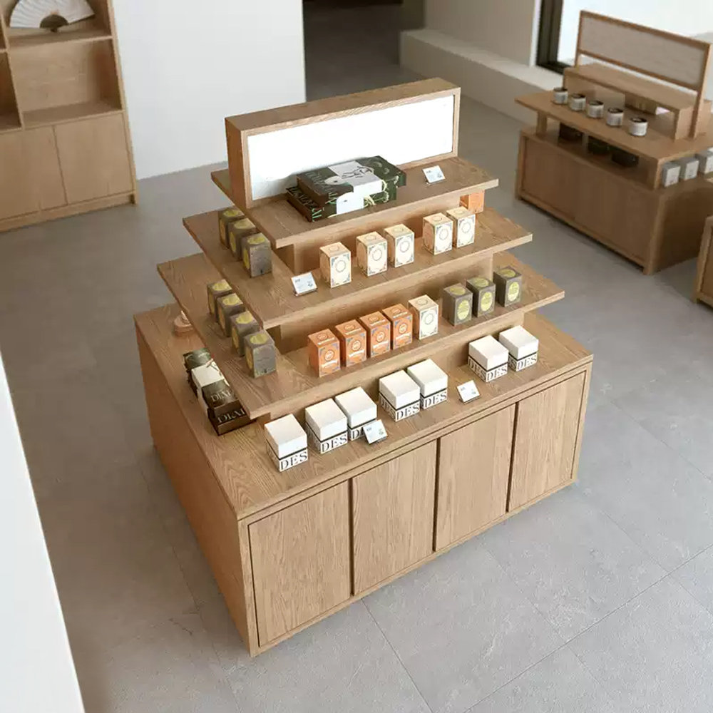 Artistic Soul XKX Premium Furniture Natural Wood Display Stand with ...