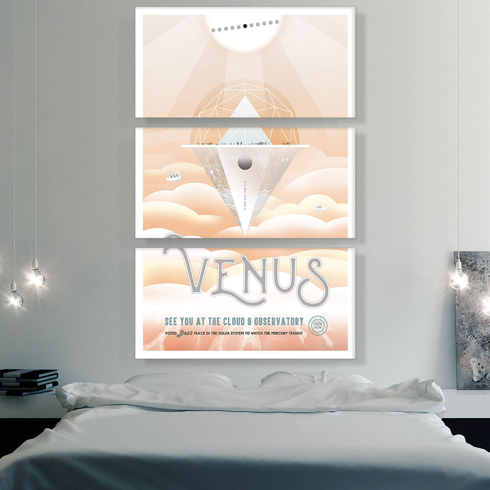 ARTCANVAS Venus Cloud 9 Observatory Nasa Poster - 3 Piece Wrapped ...