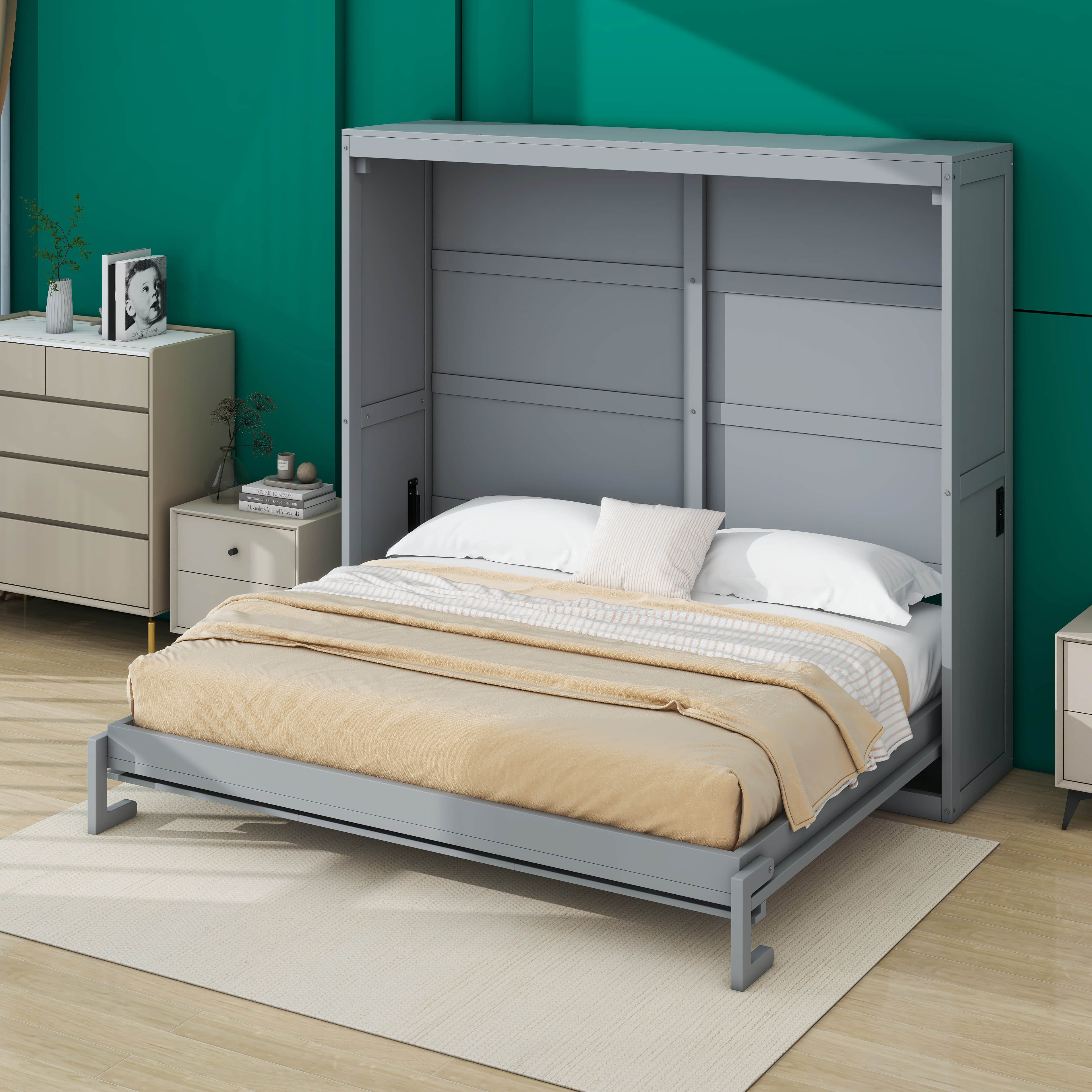 Red Barrel Studio Full Size Murphy Bed Wall Bed - Wayfair Canada