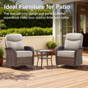 Lark Manor Alakai 6-Piece Outdoor Courtyard Wicker Family Conversation ...