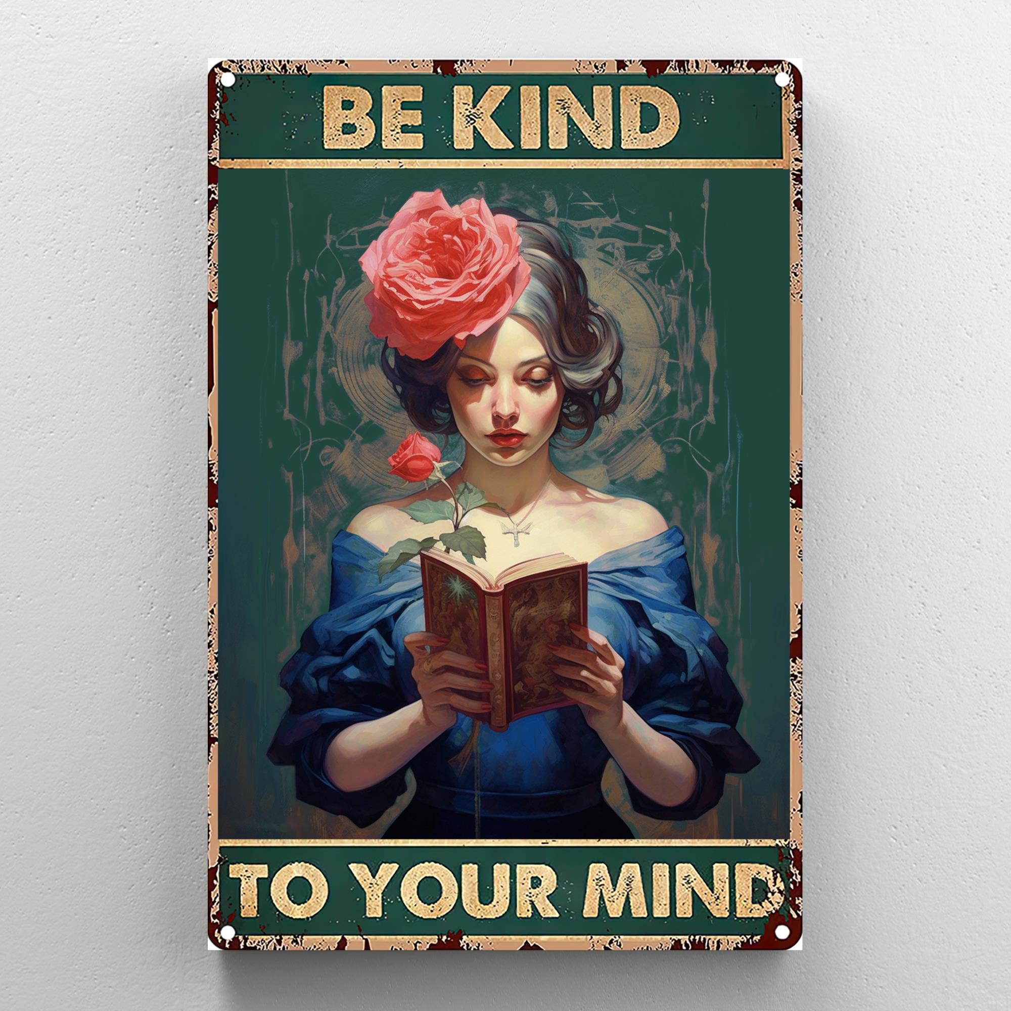 Trinx Girl Read Books Be Kind On Canvas Graphic Art | Wayfair