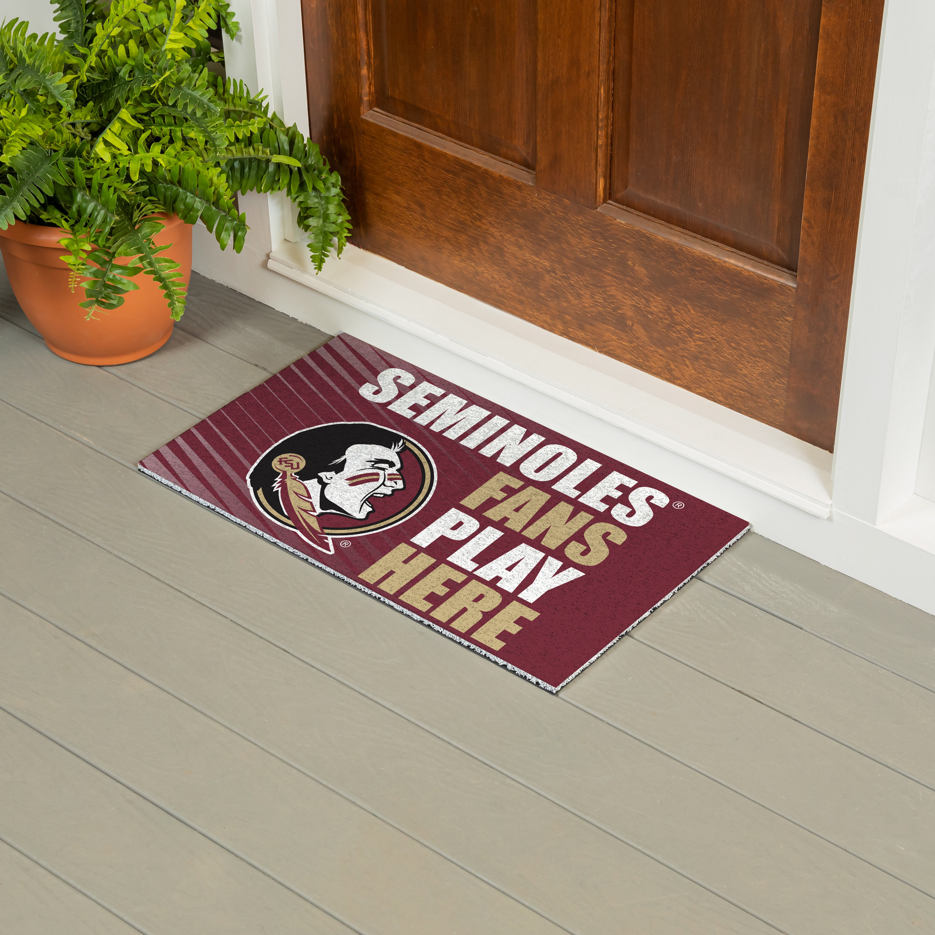 Ebern Designs Florida State University Fan PVC Mat, 28"x16" | Wayfair