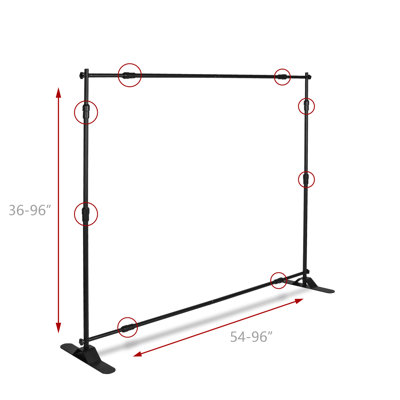 FixtureDisplays Photo Backdrop Stand Heavy Duty Banner Holder ...