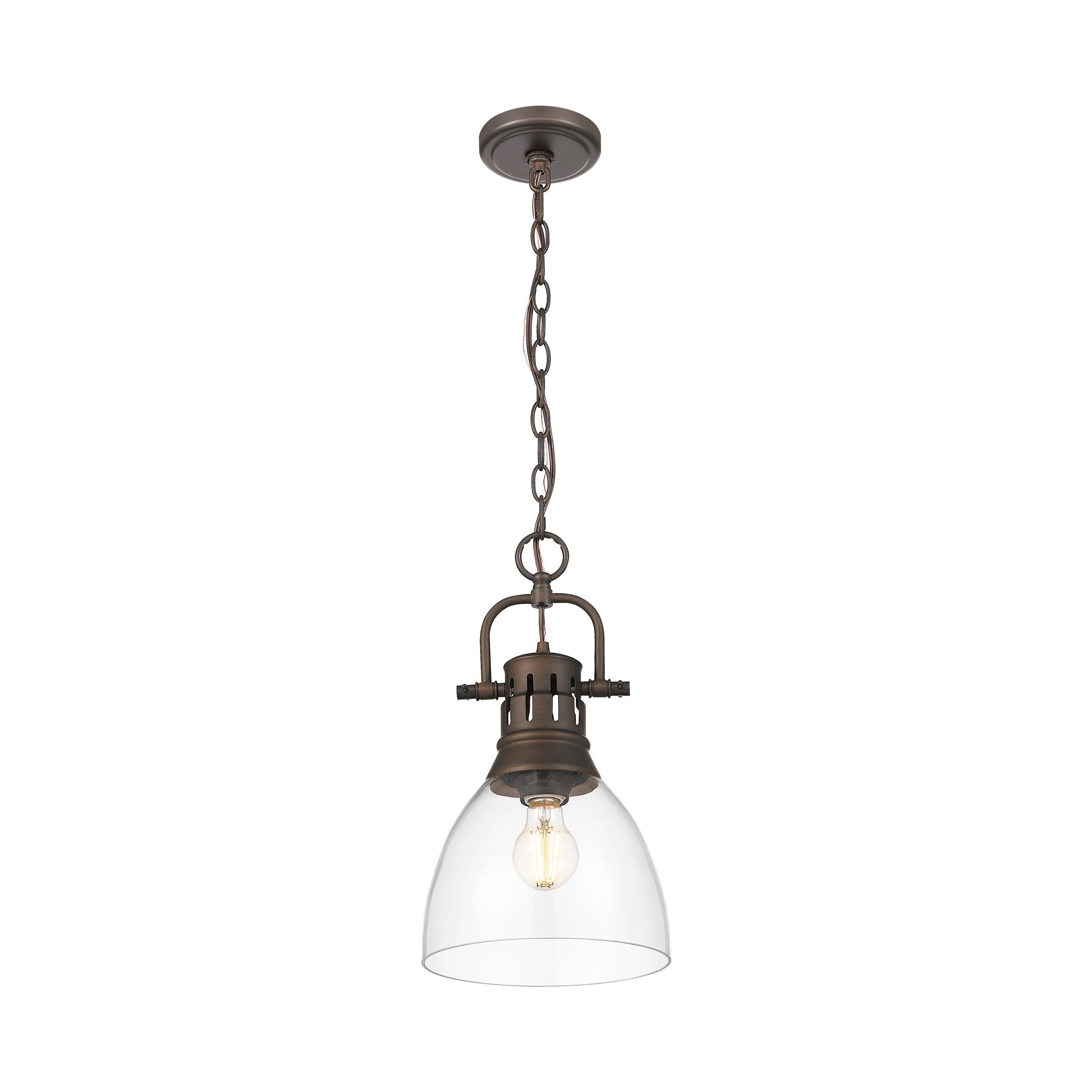 Lark Manor™ Iftimie Small Pendant with Chain with Clear Glass | Wayfair