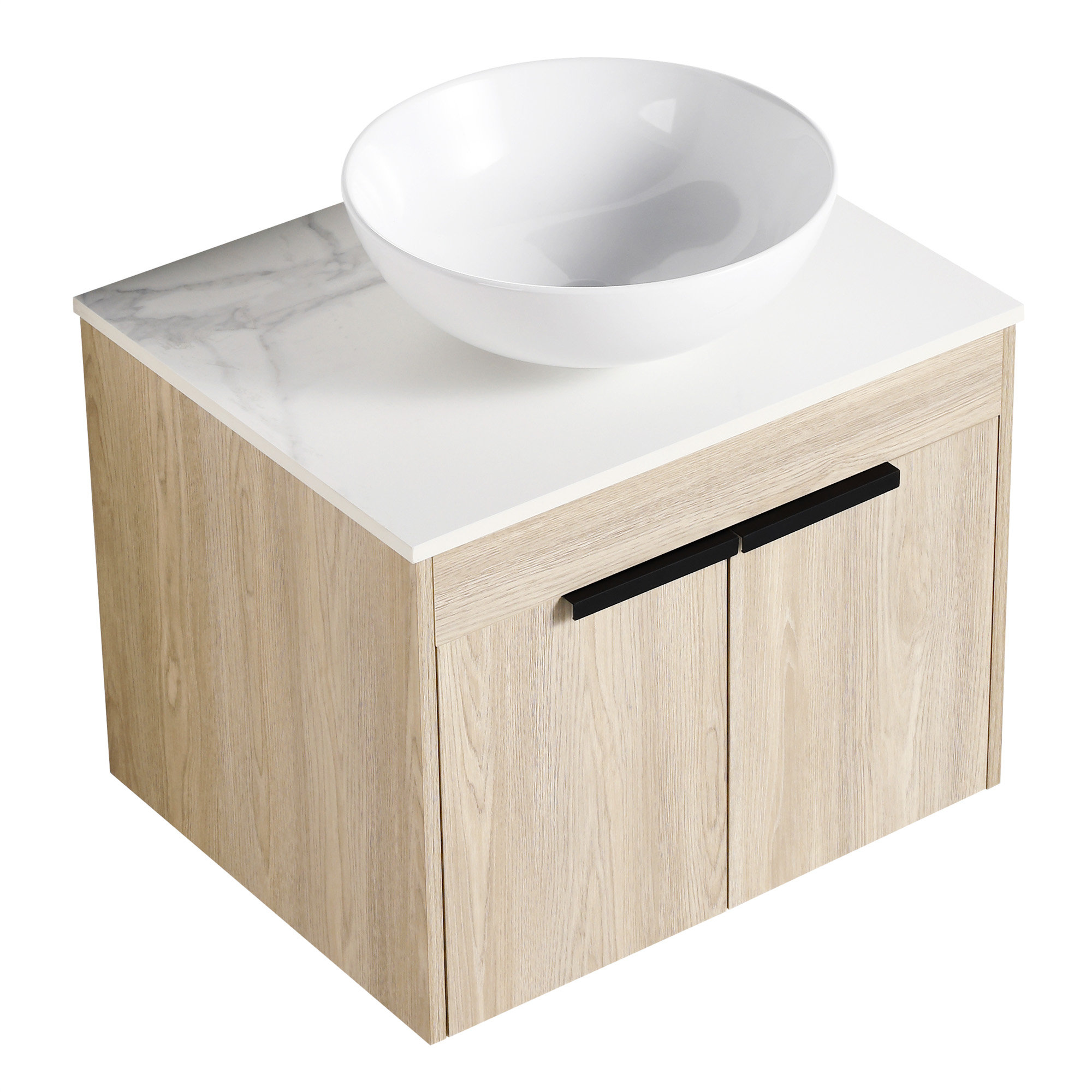 Ebern Designs 24 " Modern Design Float Bathroom Vanity With Ceramic ...