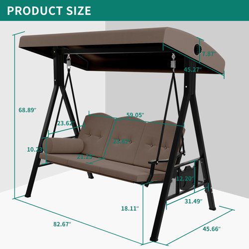 Wayfair | Three Person Porch Swings You'll Love in 2023