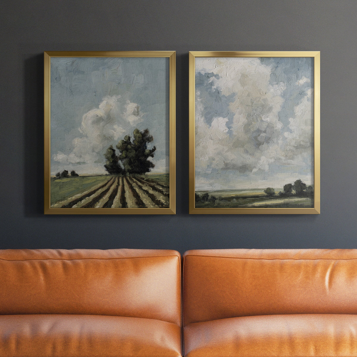 Red Barrel Studio® Copse of Trees - 2 Piece Picture Frame Painting Set ...