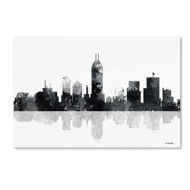 Wrought Studio 'Indianapolis Indiana Skyline II' Graphic Art Print on ...