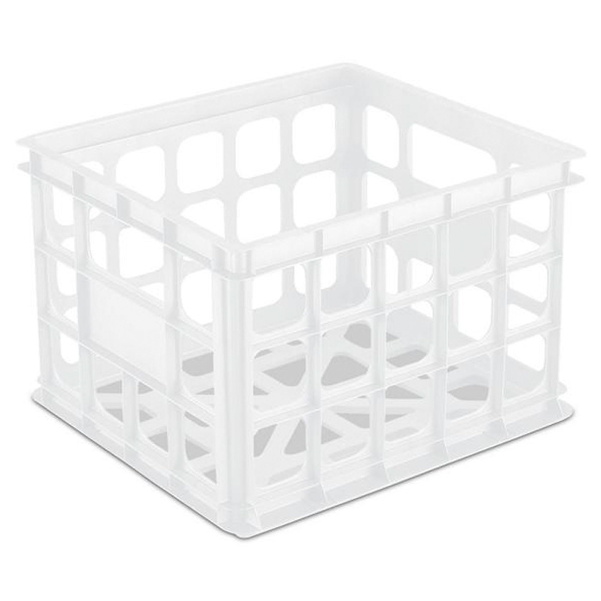 Rebrilliant 6-Pack Stackable Storage Crates, Plastic Bins with Handles ...