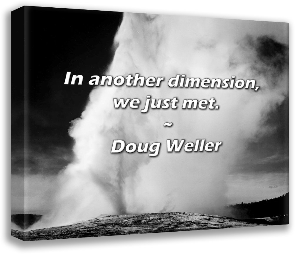 Latitude Run® Artsy Quote "In another dimension, we just met." By Doug ...