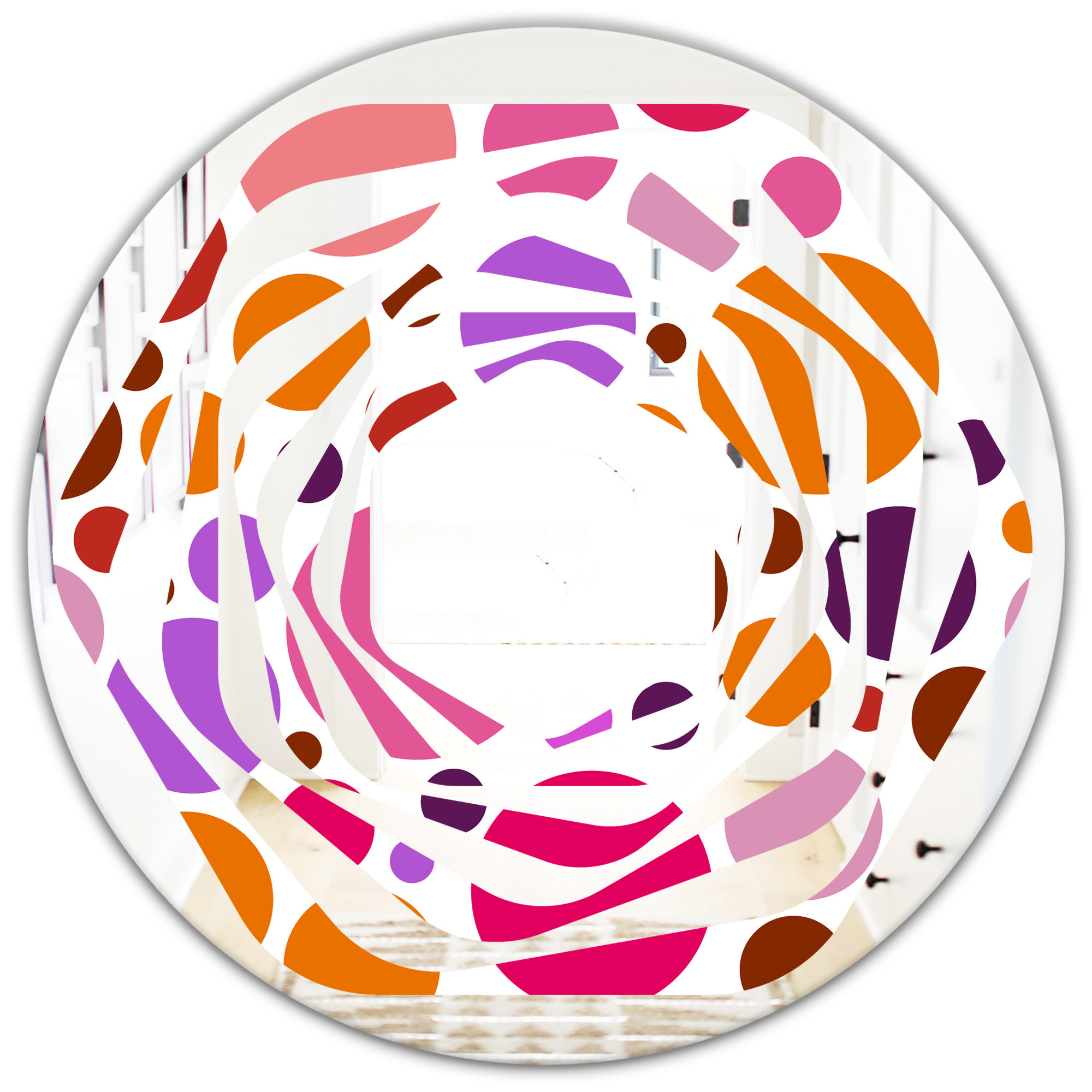 East Urban Home Whirl Geometric Circular II Modern Frameless Wall ...