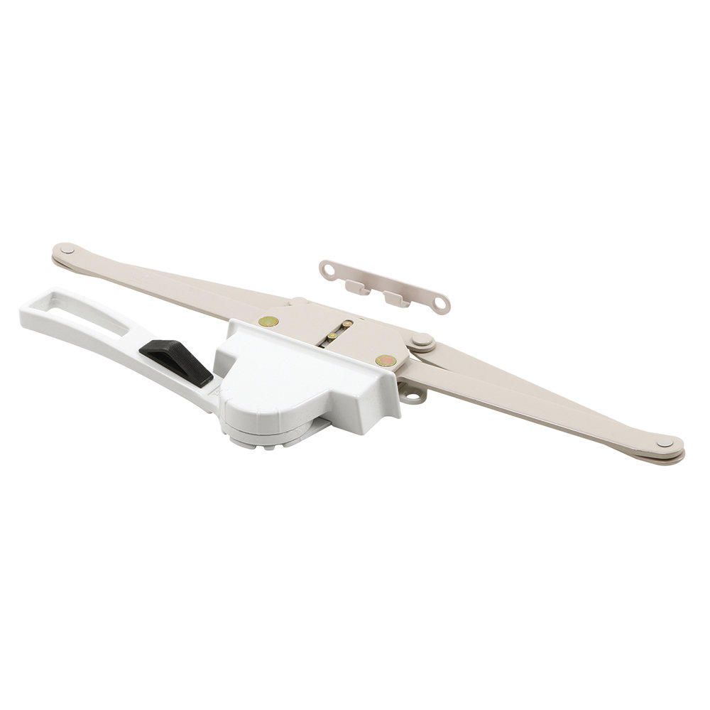 Prime-Line Single Pull Lever Operator, 13-1/8 In., White Finish ...