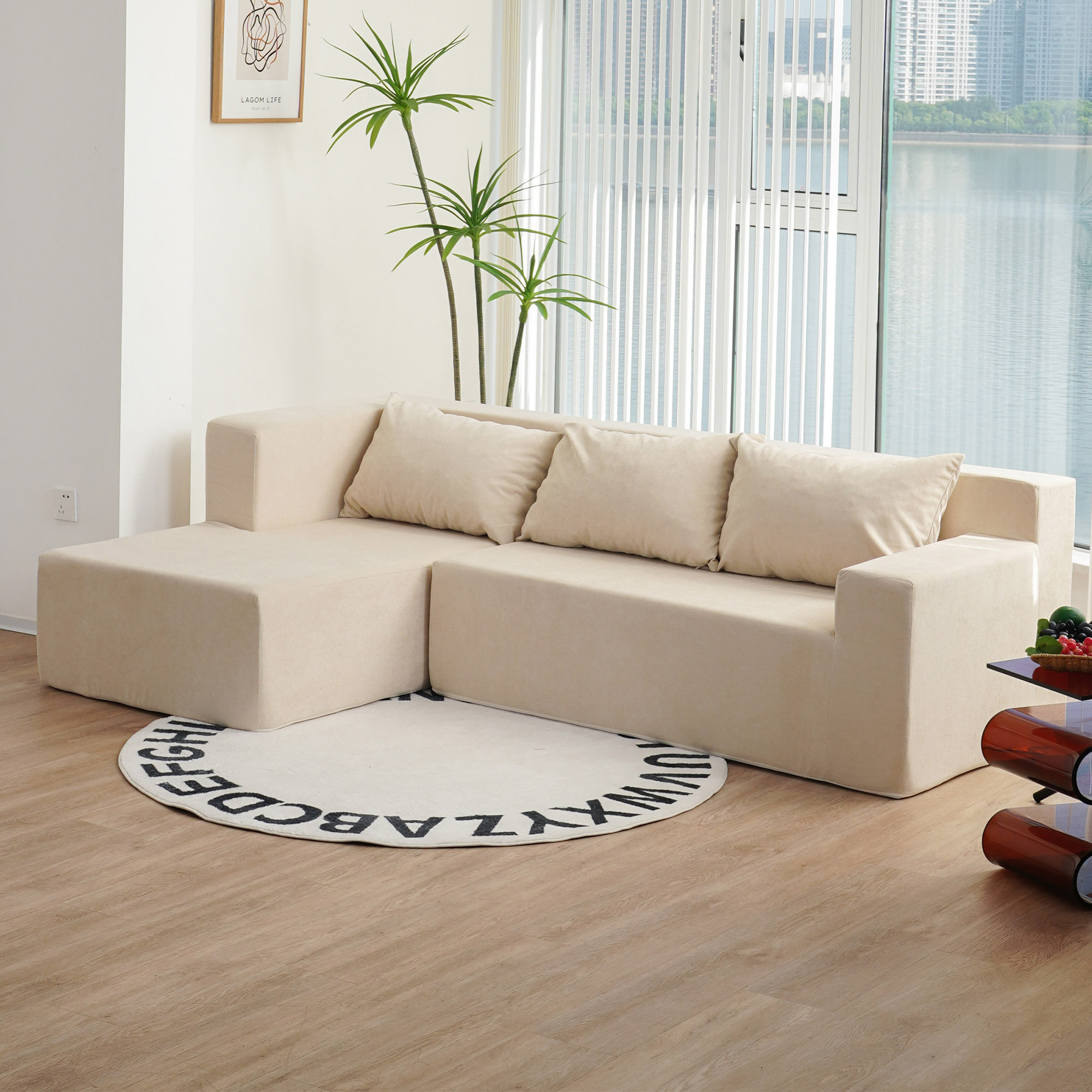 Latitude Run® Compressed Modern Modular Sectional Sofa for Living Room ...