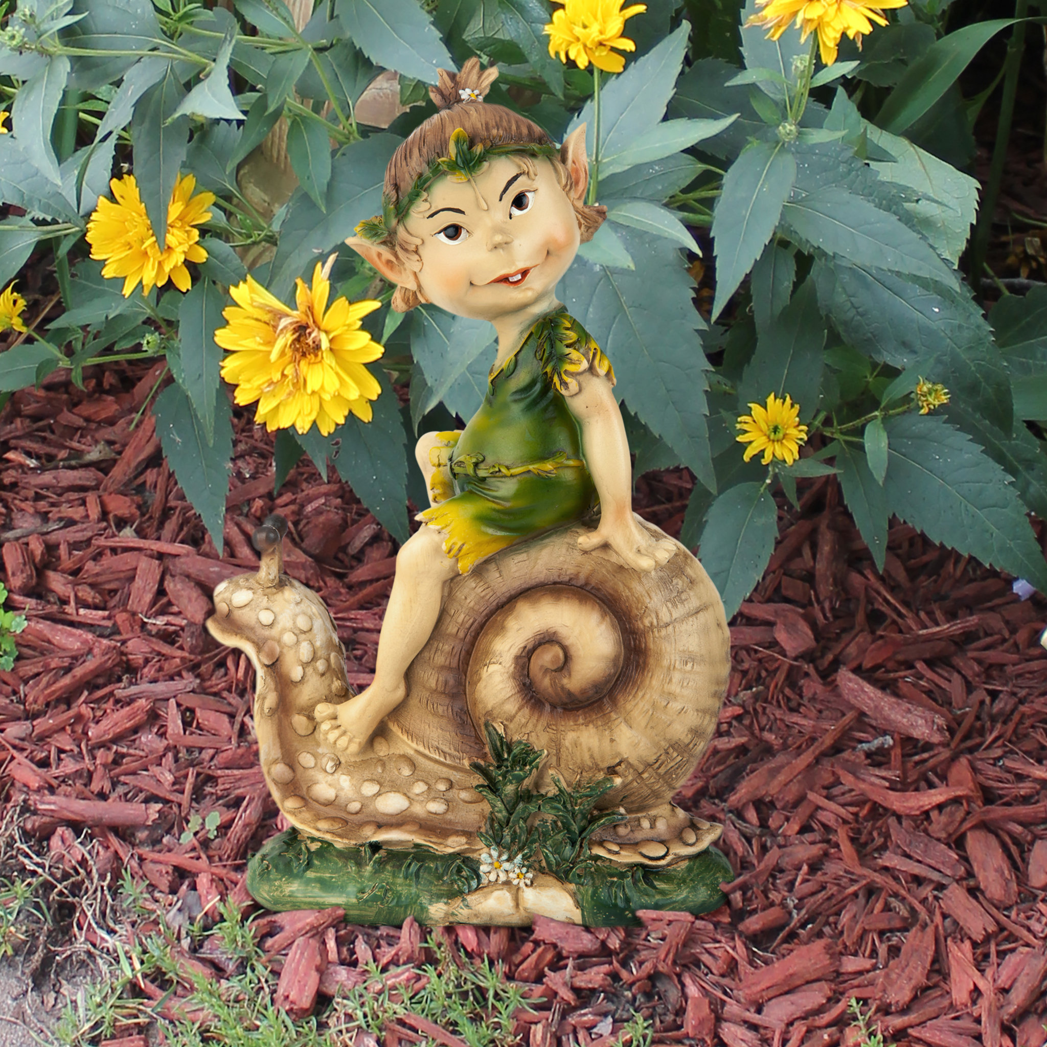 Design Toscano Pixie Pete Elfin Gnome Garden Statue & Reviews - Wayfair ...